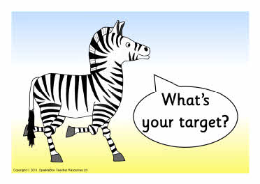 Zebra-themed target sheets (SB5682) - SparkleBox
