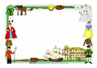 Tudor-themed A4 page borders (SB5703) - SparkleBox