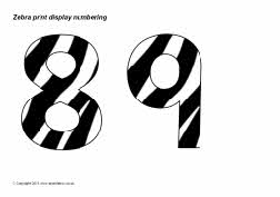 Zebra print display numbering (SB5728) - SparkleBox