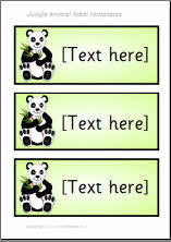 Safari animals classroom label templates (SB5727) - SparkleBox