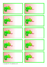 Jungle animals editable peg labels (SB5726) - SparkleBox