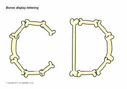 Bones display lettering (SB5739) - SparkleBox