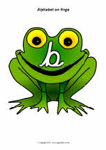 Alphabet on frogs - cursive (SB5735) - SparkleBox