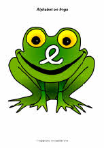 Alphabet on frogs - cursive (SB5735) - SparkleBox