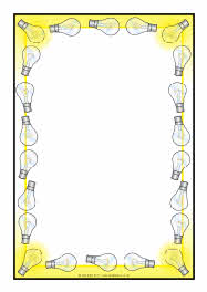 Light bulb-themed A4 page borders (SB5741) - SparkleBox