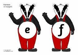 Alphabet on badgers (SB5754) - SparkleBox