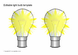 Editable light bulb templates (SB5763) - SparkleBox