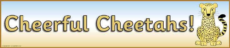Cheerful Cheetahs display banner (SB5773) - SparkleBox