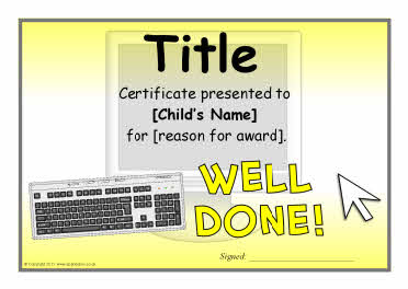 Editable ICT/computer award certificates (SB5788) - SparkleBox