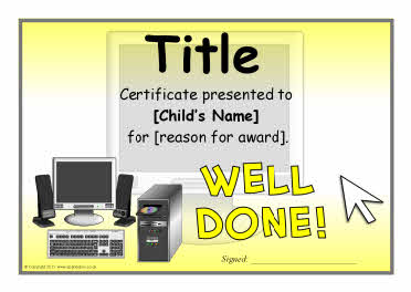 Editable ICT/computer award certificates (SB5788) - SparkleBox