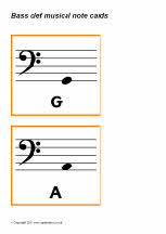Bass clef note cards (SB5784) - SparkleBox