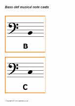 Bass clef note cards (SB5784) - SparkleBox