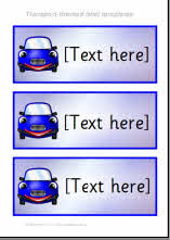 Transport-themed classroom label templates (SB5799) - SparkleBox