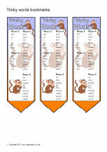 Tricky words on bookmarks (SB5798) - SparkleBox