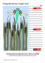 Dragonfly-themed children’s height chart (SB5809) - SparkleBox