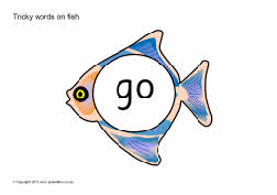 Tricky words on fish (SB5802) - SparkleBox