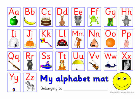Alphabet picture mat - uppercase with lowercase (SB5841) - SparkleBox