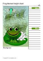Frog-themed children’s height chart (SB5892) - SparkleBox