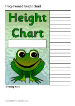 Frog-themed children’s height chart (SB5892) - SparkleBox