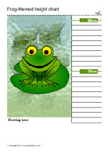 Frog-themed children’s height chart (SB5892) - SparkleBox