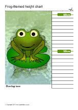 Frog-themed children’s height chart (SB5892) - SparkleBox