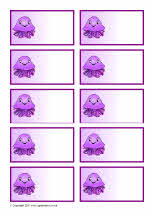 Sea life-themed editable peg labels (SB5927) - SparkleBox