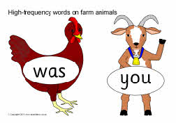 100 high-frequency words on farm animals (SB5960) - SparkleBox