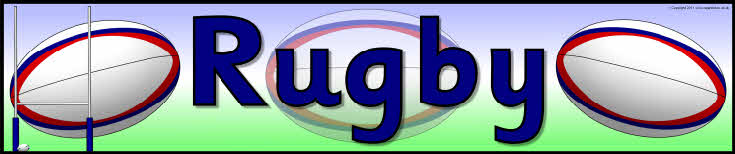 Rugby display banner (SB5971) - SparkleBox