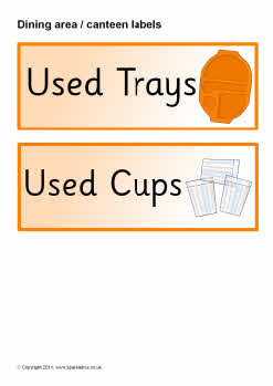 Dining area/canteen labels (SB5988) - SparkleBox