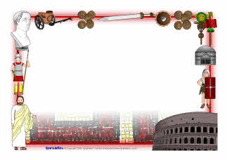 Ancient Romans A4 page borders (SB5998) - SparkleBox