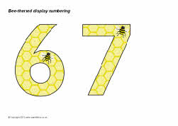 Bee-themed display numbering (SB6015) - SparkleBox
