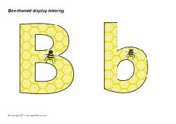 Bee-themed display lettering (SB6014) - SparkleBox