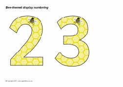 Bee-themed display numbering (SB6015) - SparkleBox