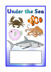 The Ocean/Under the Sea editable topic book covers (SB6047) - SparkleBox
