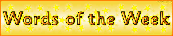 Words of the Week display banner (SB6041) - SparkleBox