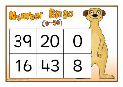 Numbers 0-50 bingo (SB6058) - SparkleBox
