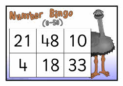 Numbers 0-50 bingo (SB6058) - SparkleBox