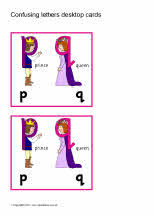 Confusing letters desktop reminder cards (SB6070) - SparkleBox