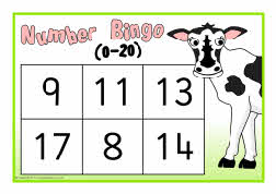 Numbers 0-20 bingo (SB6065) - SparkleBox