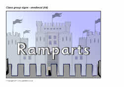 Medieval-themed group signs - A4 (SB6061) - SparkleBox