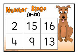 Numbers 0-20 bingo (SB6065) - SparkleBox