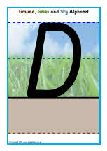 Ground, grass and sky alphabet posters - capitals (SB6079) - SparkleBox