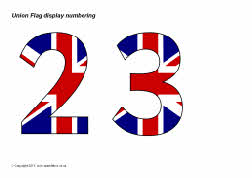 Union Flag display numbering (SB6113) - SparkleBox