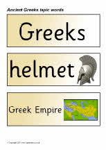 Ancient Greeks topic word cards (SB6125) - SparkleBox