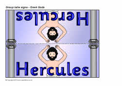 Ancient Greek gods class group table signs (SB6128) - SparkleBox