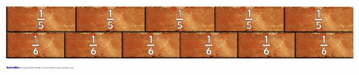 Fractions brick wall display (SB6148) - SparkleBox