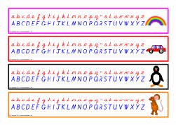 Uppercase with lowercase alphabet strips - cursive (SB6160) - SparkleBox