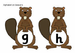 Alphabet on beavers (SB6178) - SparkleBox