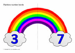 Rainbow number bond matching activity - 10 (SB6189) - SparkleBox