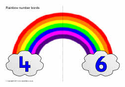 Rainbow number bond matching activity - 10 (SB6189) - SparkleBox